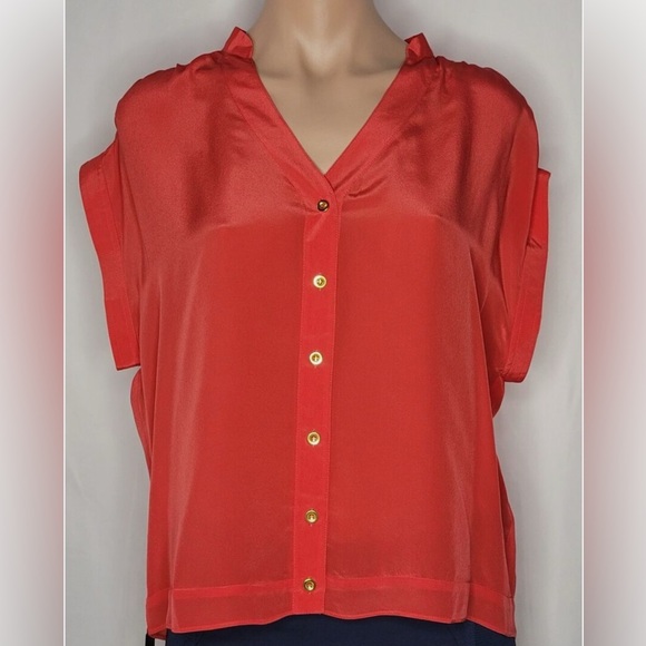 bebe | Tops | Bebe Jet Set Open Back Silk Blouse | Poshmark